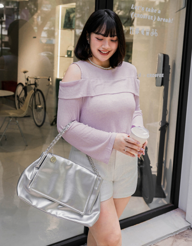 正反兩穿-挖肩薄針織上衣 - SEOUL MATE 首爾妹